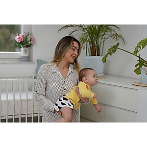 Grey Clouds Cloth Diapers (Updated Quality) – 8 Reusable Cloth Diapers for Babies with 8 Cloth Diaper Inserts – Extra Leg Lining for Boys