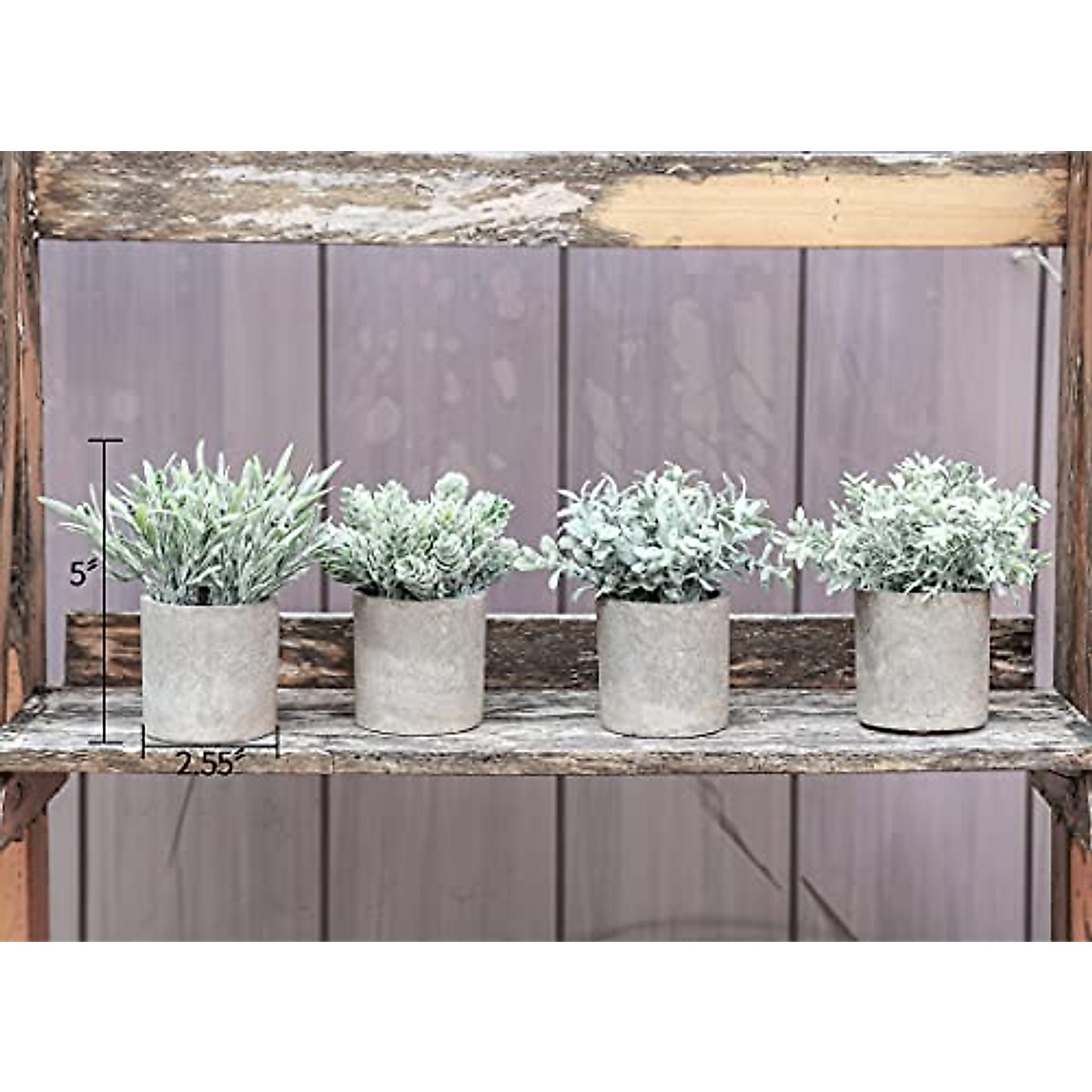 Der Rose 6pcs Mini Potted Fake Plants Small Artificial Plants for Home Farmhouse Bathroom Desk Office Decor
