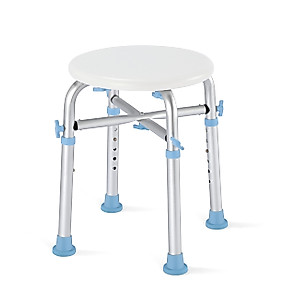 OasisSpace Shower Stool Adjustable Shower Chair for Inside Shower, Shower Seat for Adults with Anti-Slip Rubber Tips, Bath Chair for Elderly and Disabled, 500 Pound Weight Cap, Easy Assembly