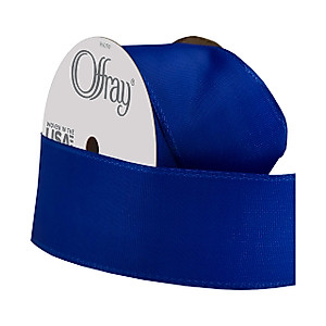 Offray Wired Edge Bistro Craft Ribbon, 1 1/2-Inch x 9-Feet, Royal