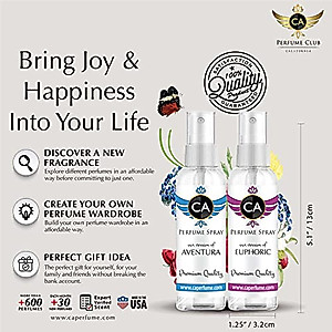 CA Perfume Impression of Christian D. Hypnotic Passion For Women Replica Version Fragrance Dupes Concentrated Long Lasting Eau de Parfum Spray Refillable Atomizer Bottle2 Fl Oz/60ml-X1