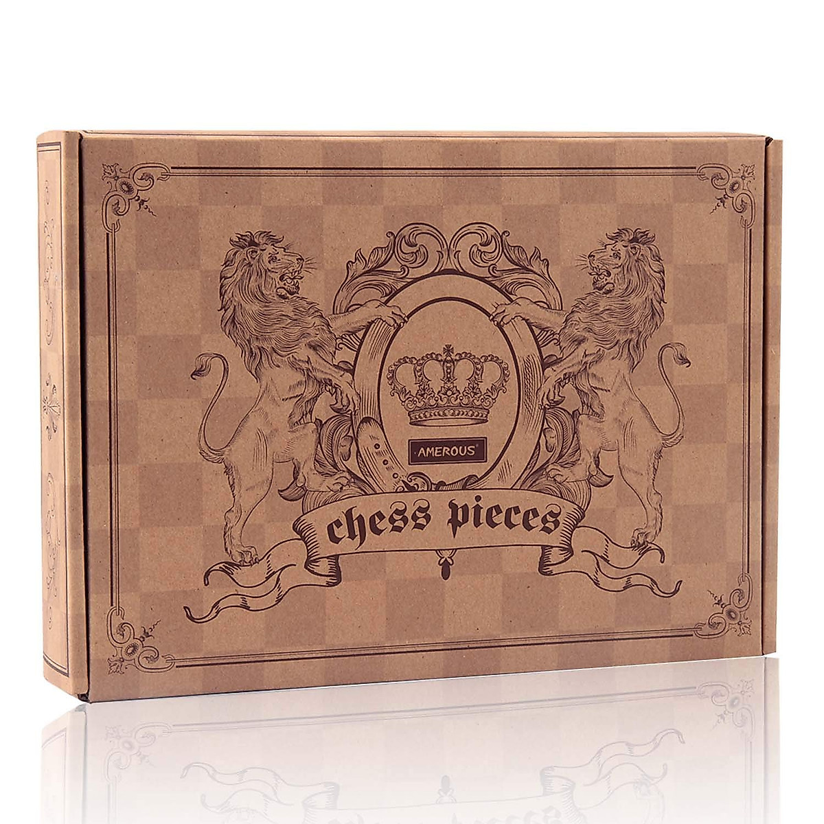 Amerous Chess Pieces, Chessmen with 3.75” King Height, Figure Figurine Chess Pawns for Chess Board Game - Pieces Only