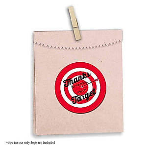 Keeping Me On Target Teacher Appreciation Thank You Sticker Labels, 40 2" Party Circle Stickers by AmandaCreation, Great for Envelope Seals & Gift Bags