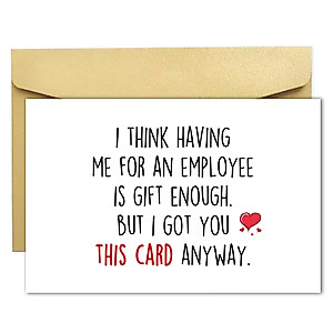Ziwenhu Boss Day Gifts for Boss, Happy Boss Day Card for Him, Funny Boss Lady Gifts for Women, Cute Birthday Card from employee, Best Boss Gift for Going Away