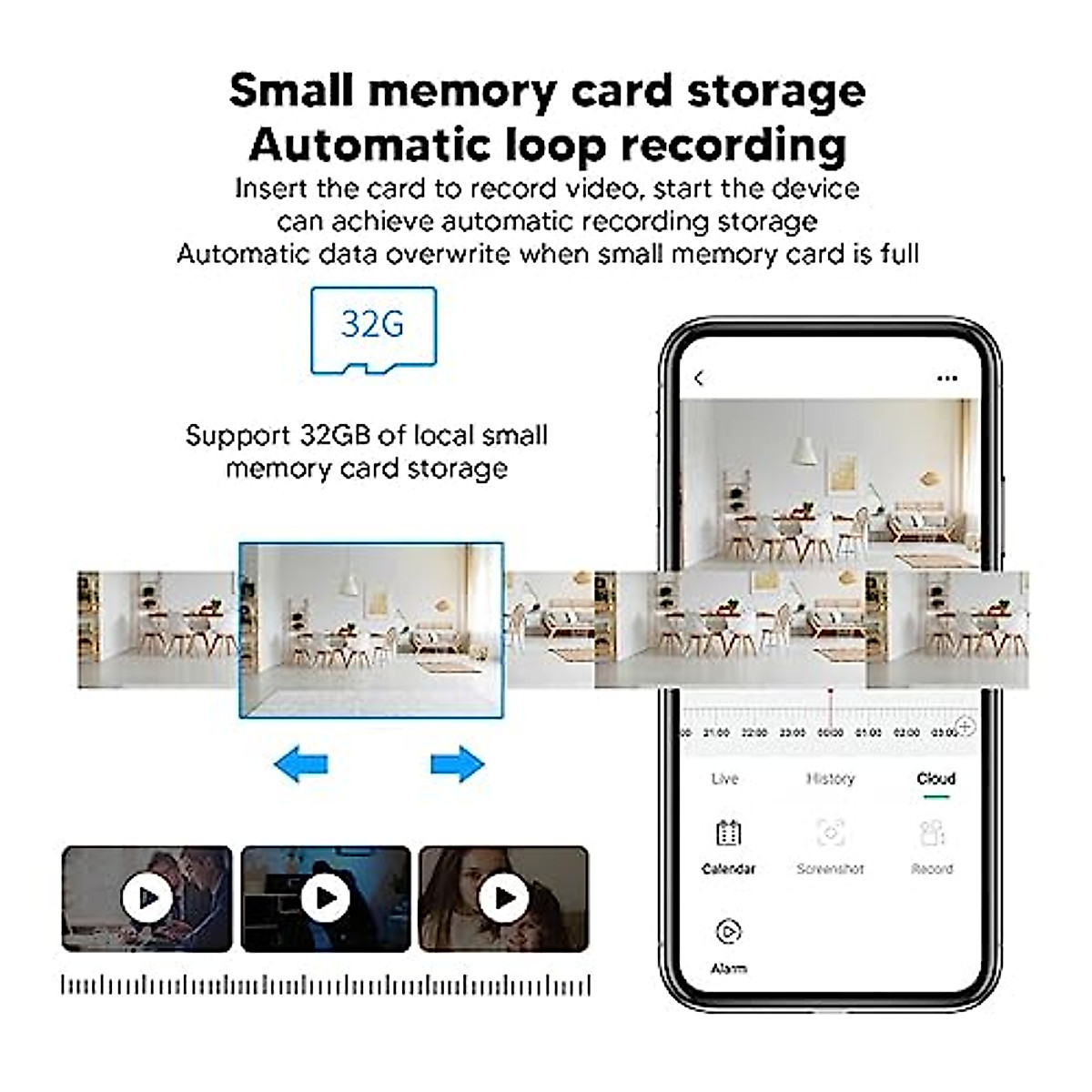 Dpofirs WiFi Monitoring Camera 1080P HD Wireless Camera, Wide Angle, Night Vision, Remote Control Portable Rotatable Mini Camera with Built in Battery