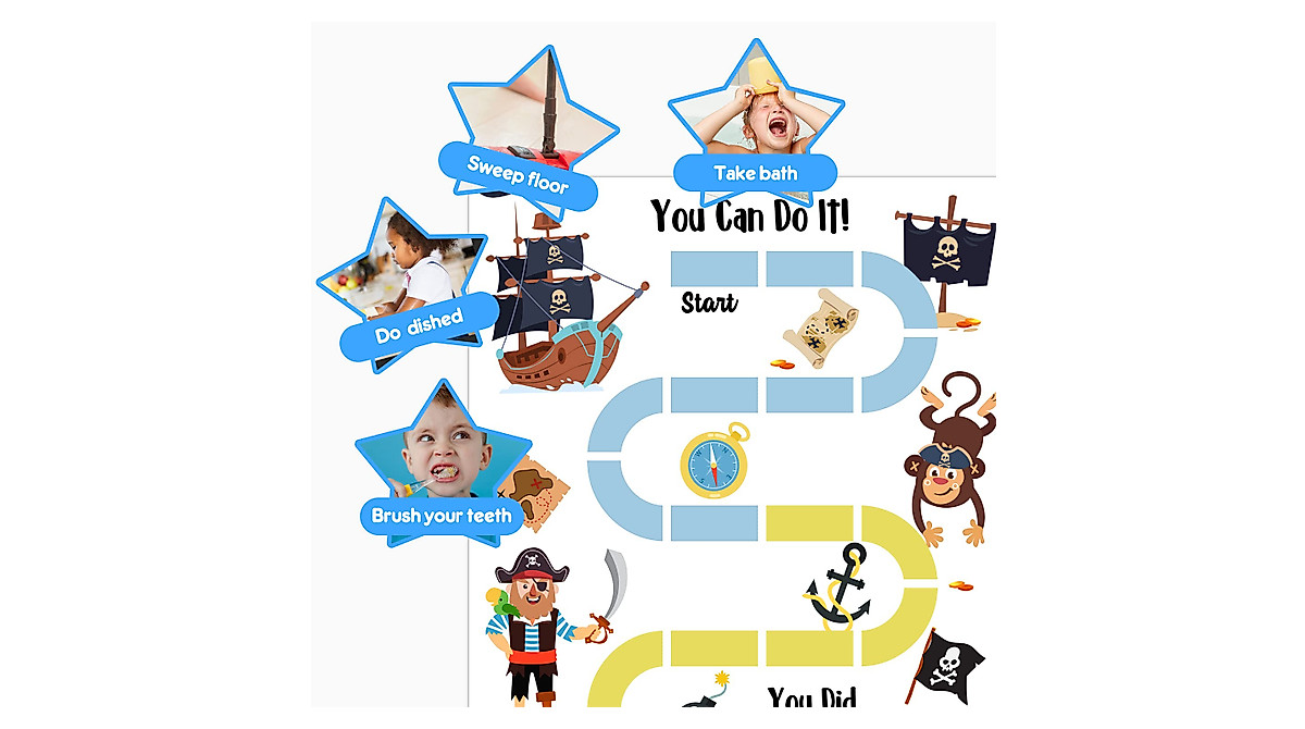 Pirate Themed Chore Chart for Kids - Reward System