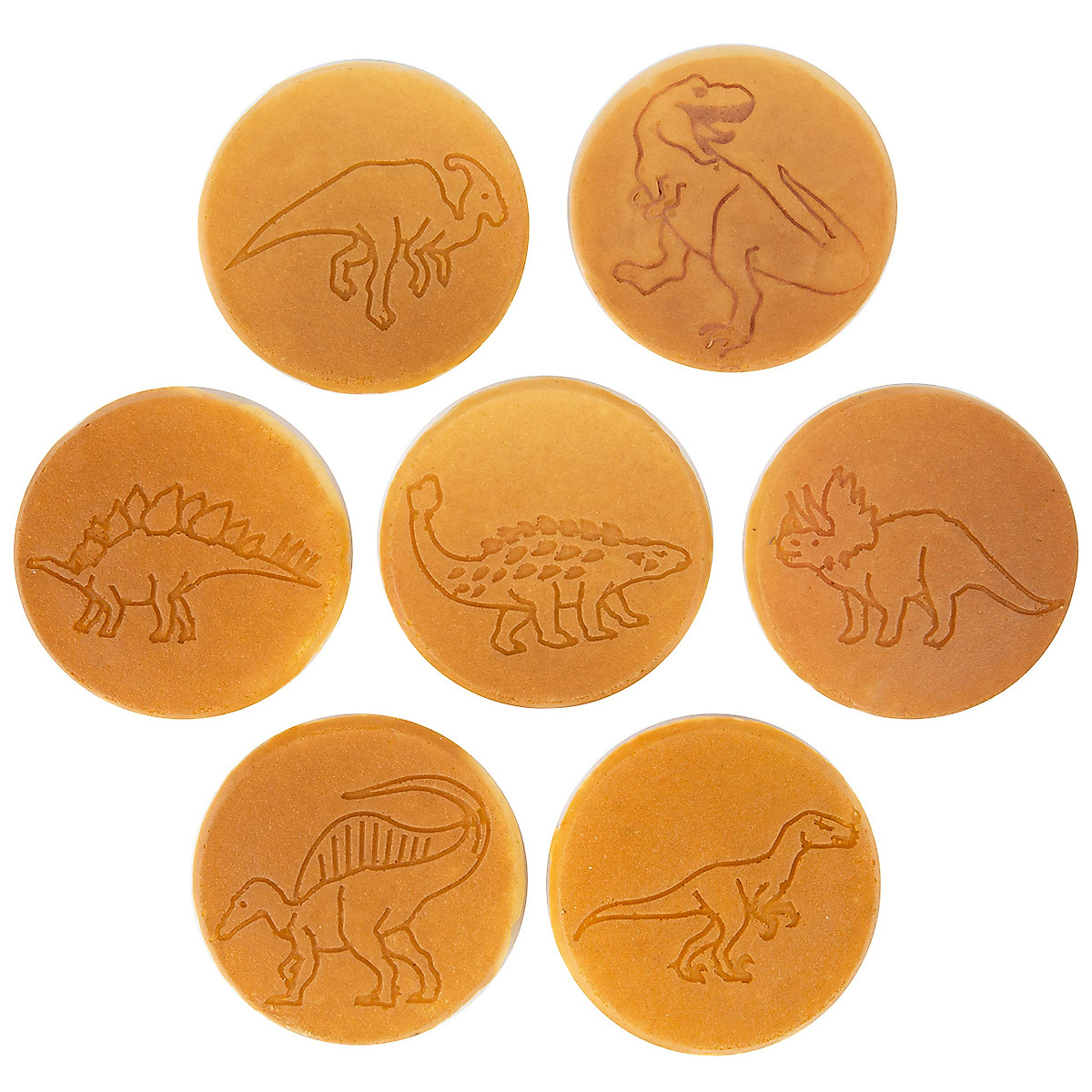 Dino Mini Pancake Pan - Make 7 Unique Flapjack Dinosaurs, Nonstick Pan Cake Maker Griddle for Jurassic Fun & Easy Cleanup, Great for Family Breakfast or Easter Basket Stuffer Gift for Kids and Adults