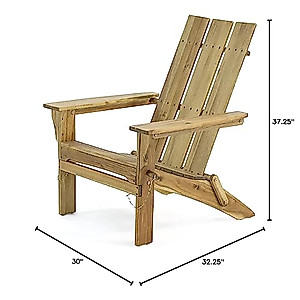 Christopher Knight Home Aberdeen Outdoor Contemporary Acacia Wood Foldable Adirondack Chair, natural stained