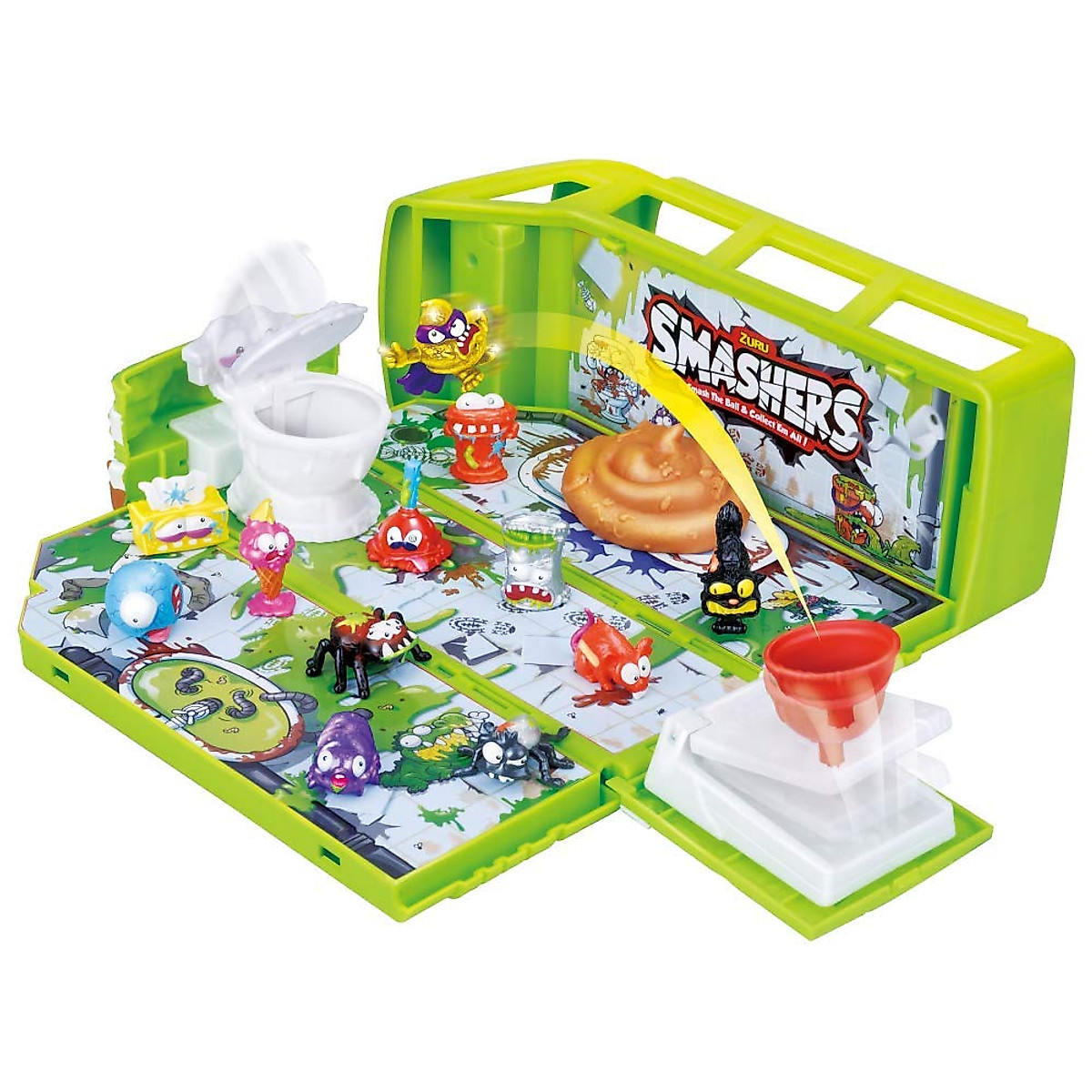 Smashers Sludge Bus Fold-Out Playset with 2 Exclusive Smashers Series 2 Gross by ZURU