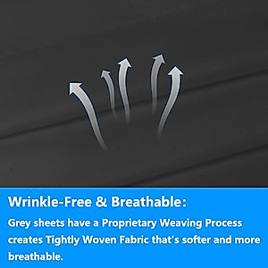 JOKOLO California King Comforter Set - 7 Pieces Reversible Bed Set,Cal Bed in A Bag with All Season Comforters,Sheets,Pillowcases,Shams,Flat Sheet,Fitted Sheet,Dark Grey