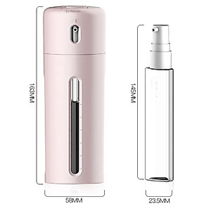 4-in1 Rotating Bottle for Toiletries, TSA Approved Travel Containers Leak Proof Silicone Travel Essentials Accessories 3oz for Shampoo Conditioner Lotion Body Wash (BPA Free) (White)