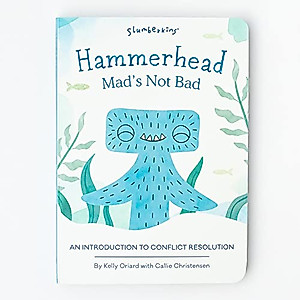 Slumberkins Mads Not Bad Board Book & Jellyfish Mini Set | Supports Conflict Resolution & Social Emotional Learning for Ages 0+ (Coral Jellyfish)