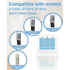 24 Pack Refills Glue Cards for Dynatrap DT3009 DT3019 DT3039 and Gardner Flyweb Classic Indoor Insect Mosquito Trap Refills Sticky Cards Replacement Glue Cards