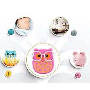 FuWinet 2 PCS Owl LED Plug in Night Light for Kids- Wall Lamp Take Good Care Children Sleep Light Sensor Auto Controlled Nightlights for Baby Nursing (Blue+Pink)