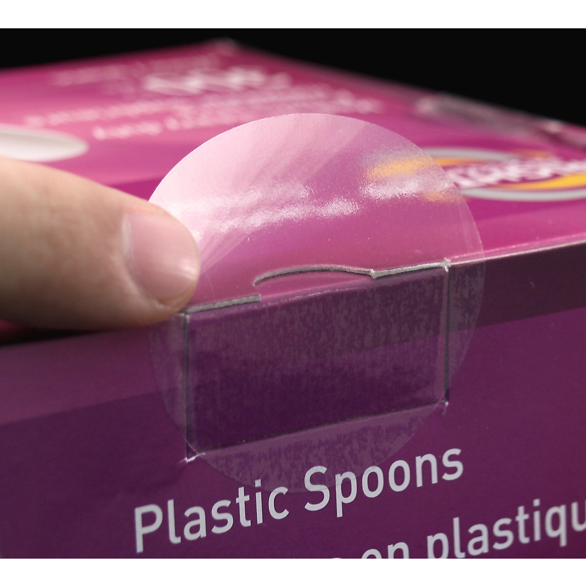 ChromaLabel 2 Inch Round Clear Wafer Seals, 250 Labels per Roll