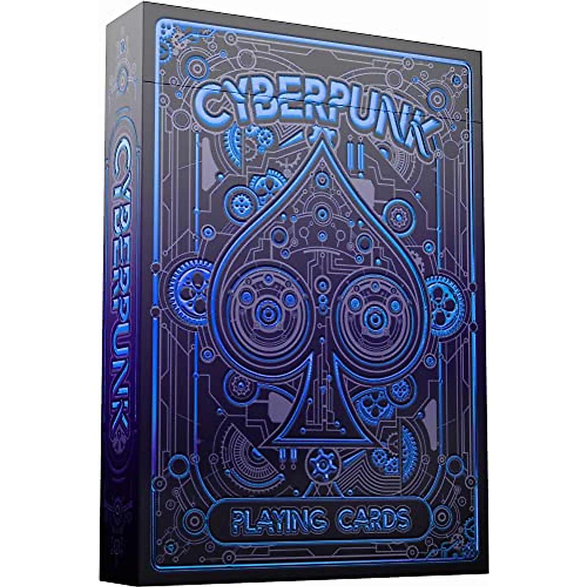 Cyberpunk Blue Playing Cards, Cardistry Decks, Black Deck of Playing Cards for Kids & Adults, Cool Playing Cards with Card Game e-Book, Unique Playing Cards for Poker, Cyberpunk Cards