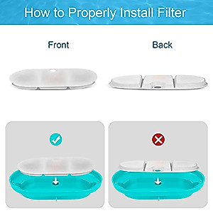 VinDox 16 Packs Replacement Cat Water Fountain Filters Compatible with PETLIBRO Capsule Pet Water Fountain: PLWF002,71oz/2.1L Ultra Quiet-BPA-Free, Two Flow Modes Pet Water Dispenser