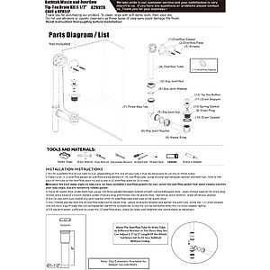 Artiwell 1-1/2" Black Tubular Bath Drain Kit with Tip-Toe Bath Drain Stopper, Touch-Toe Tub Drain, Tip Toe Bathtub Drain Waste and Overflow with Plug and Bathtub Overflow Drain Cover, Matte Black