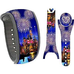Happily Ever Forever (Fireworks) Wrap Magic Band Skin Vinyl Decal Wrap Compatible with MagicBand 2