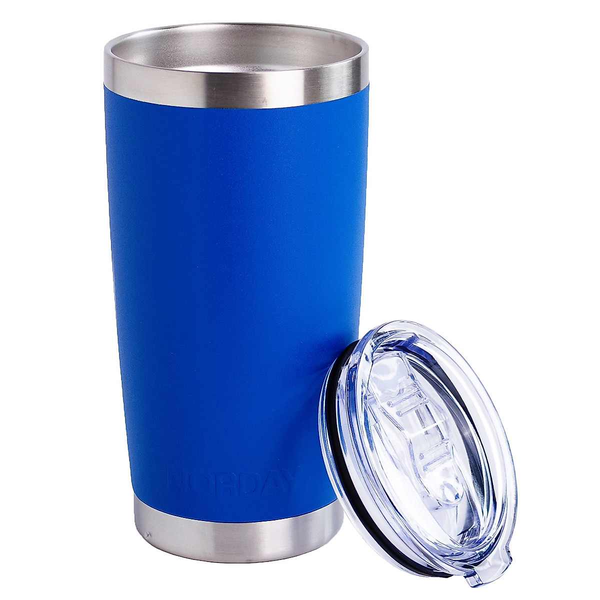 NORDAY | Tumbler Cup with Lid - 20oz - Blue | Vacuum Insulated Tumbler - Travel Tumbler - Stainless Steel Tumblers - Double Wall Coffee Tumbler - Keeps Temperature up to 24hr - Anti Spill Lids