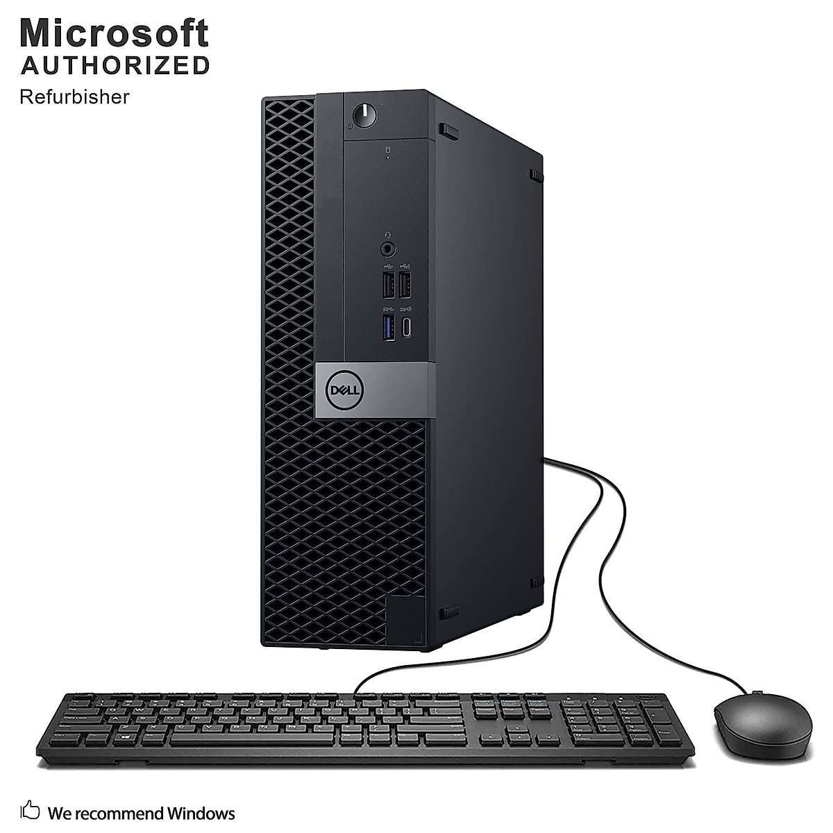Dell OptiPlex 7070 SFF High Performance Desktop Computer, Intel Eight Core i7-9700 up to 4.7GHz, 16G DDR4, 512G SSD, WiFi, BT, 4K Support, DP, HDMI, Win 10 Pro 64 English/Spanish/French(Renewed)