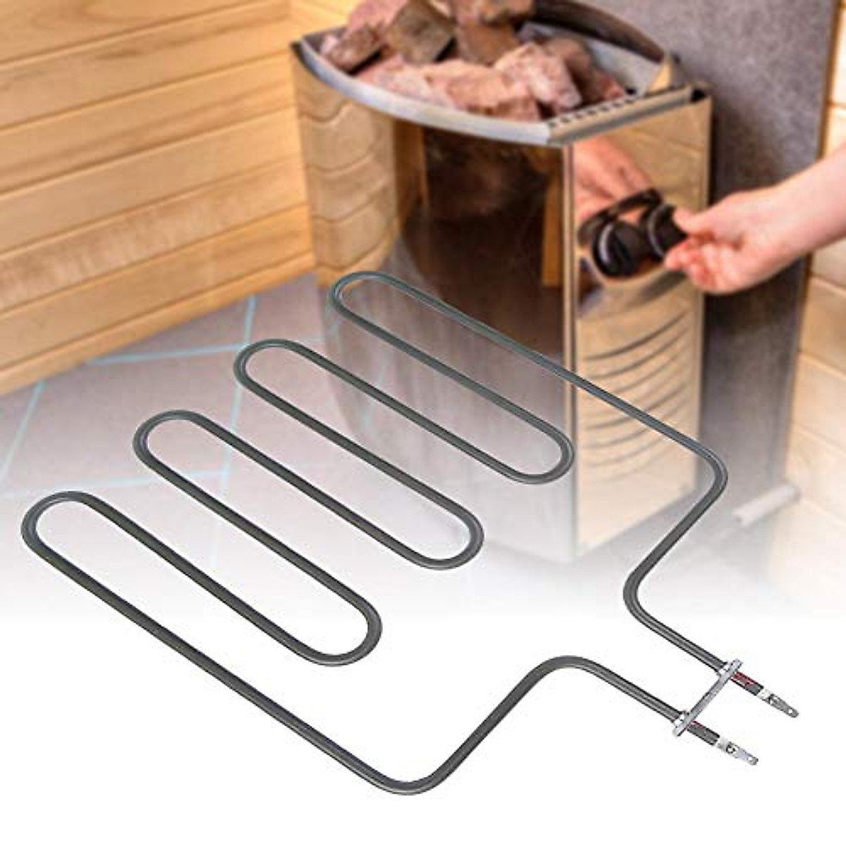 TOPINCN Stainless Steel Sauna Electric Heat Tube Straight Heat Sauna Heating Elements Component Heating Elements for Sauna Stove(SCA-2000W)