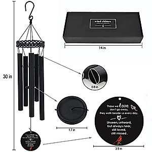 Cardinal Wind Chimes for Loss of Loved One, Memorial Gifts for Loss of Father Mother, 30Inch Cardinal WindChimes Outdoor Garden Decor