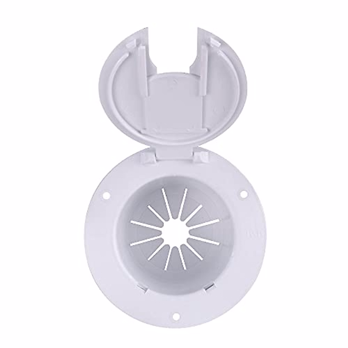 RecPro RV Camper Trailer Motorhome Power Cord Hatch/Cover (White) | Made in America