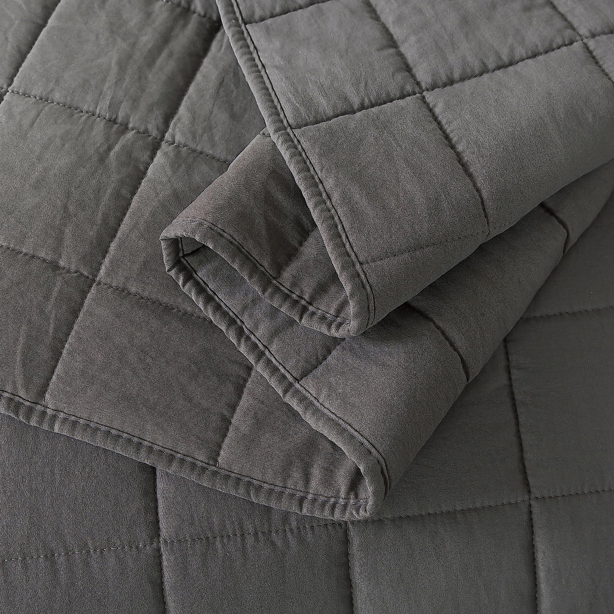 B2EVER Gery Quilt California Cal King Size Bedding Sets with Pillow Shams, Oversized Lightweight Soft Bedspread Coverlet, Quilted Blanket Thin Comforter Bed Cover, 3 Pieces, 118x106 inches