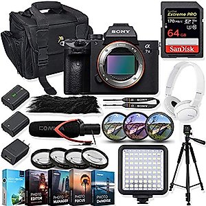 Sony Alpha a7 III Mirrorless Digital Camera (Body Only) Kit + Video Accessory Bundle with 64GB Extreme Pro Memory