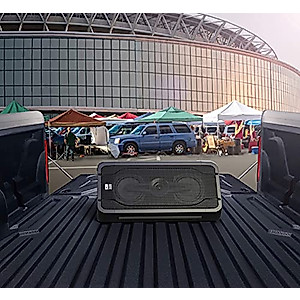 Altec Lansing Shockwave Wireless Party Speaker, Travel Bluetooth Speaker with Rechargeable Battery, Portable Sound System with Microphone (Renewed)