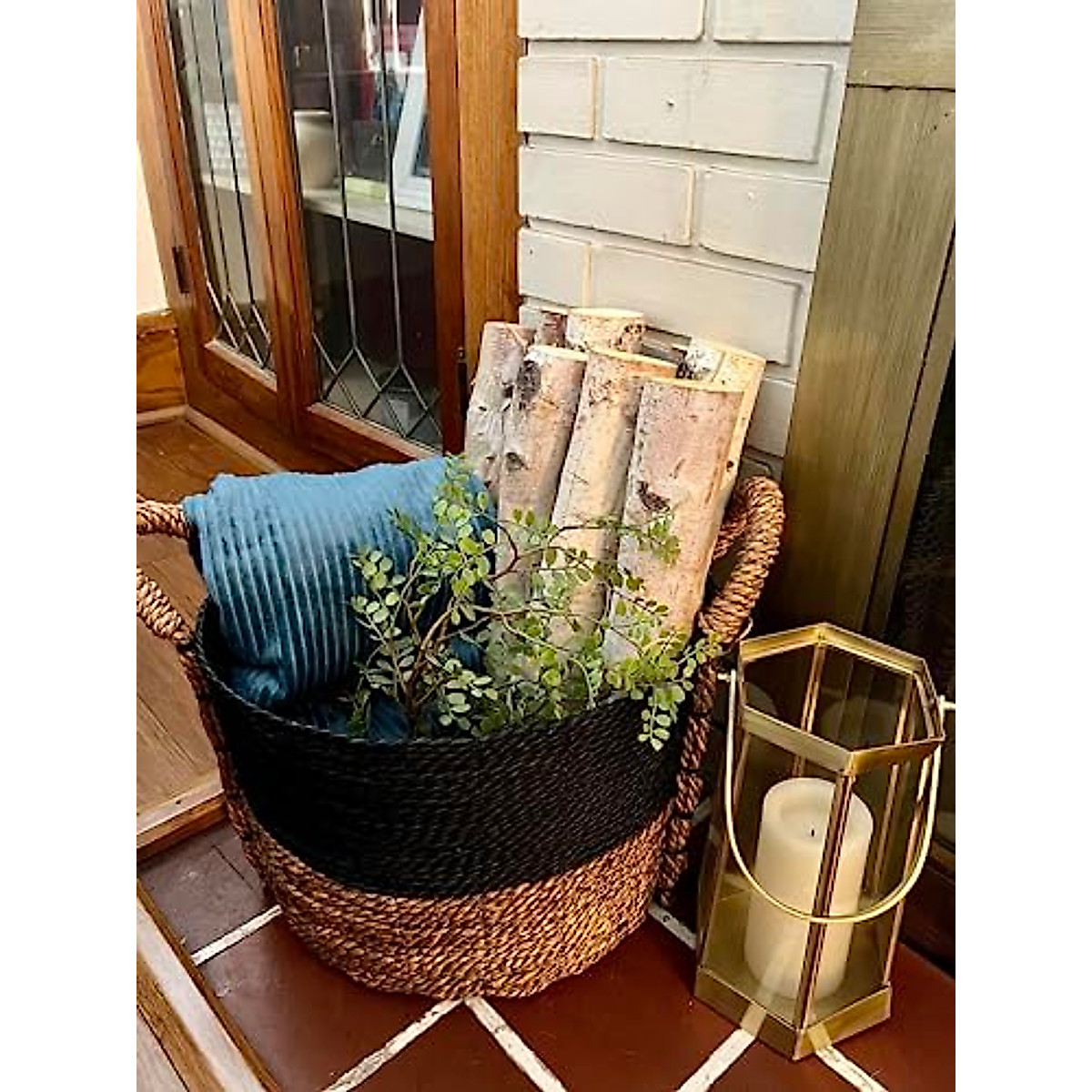 Wilson 15.5"-17.5" Decorative White Birch Logs, Natural Bark Wood Home Décor - 1.5"-3" Dia. (Set of 8)