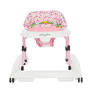 Dream On Me 2-in-1 Ava Baby Walker, Easy Convertible Baby Walker, Walk Behind, Height Adjustable Seat, Added Back Support, Detachable Slate, Spring Pink