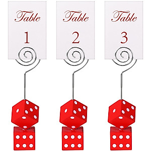 Rotatingpals Bunco Dice Table Number Dice Place Card Holders Bunco Game Kit Includes Table Numbers 1 2 3 and Casino Place Card Holders Bunco Party Supplies Casino Wedding Decoration