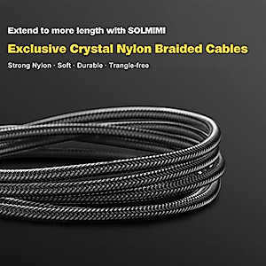 SOLMIMI 1/4 to 1/8 Headphone Adapter, 4 Feet 6.35mm Male to 3.5mm Female TRS Stereo Audio Jack Adapter Cable for Mixer Guitar Amp Piano Keyboard Amplifier Headphone Speaker (4Ft/1.2M)