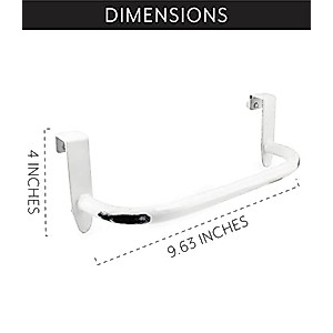 AuldHome Over Cabinet Towel Racks (2-Pack), Rustic Kitchen Towel Bars in Distressed White Enamel