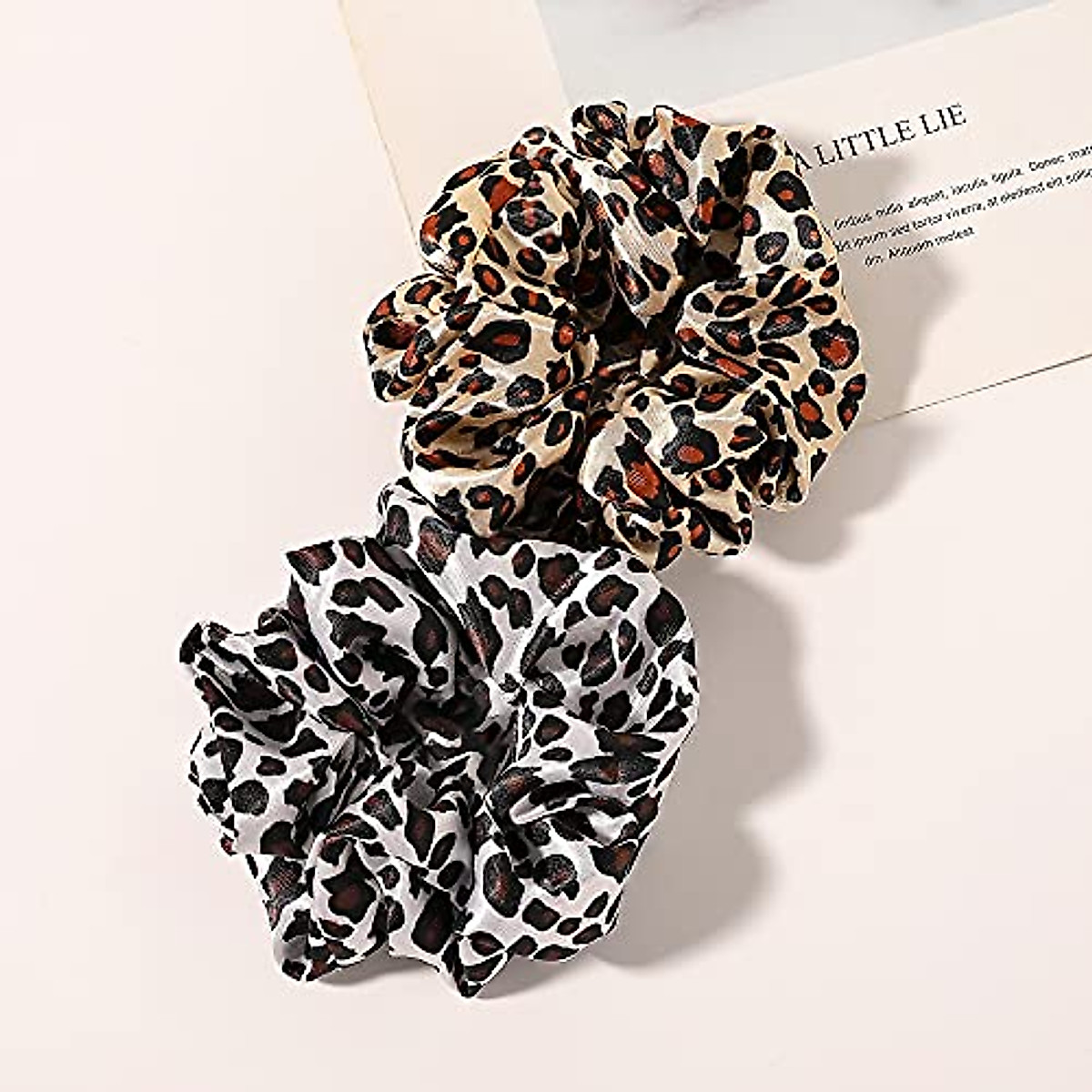 Scrunchies Hair Ties Silk Satin Scrunchy - Hair Elastics Bands Ponytail Holder Pack of Neutral Scrubchy Hair Accessories Women Girls