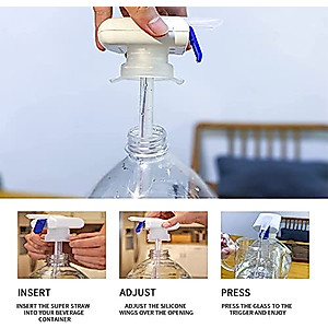 Electric Automatic Tap, Adjustable Size Milk Drink Dispenser for Fridge Gallon, Anti Overflowing Faucet Straw Set, Beer Beverage Dispenser, Easy Operation, Prevent Overflow for Outdoor kitchen Home