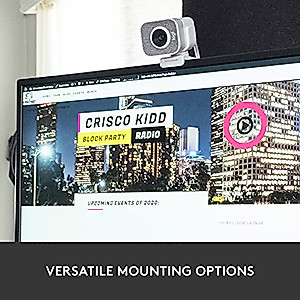 Logitech for Creators StreamCam Webcam for Streaming and Content Creation, Full HD 1080p 60 fps, Premium Glass Lens, Smart Auto-Focus, for PC/Mac - White