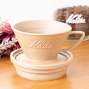 Kalita HASAMI & Kalita #44042 Coffee Drip Tray, Hasami Yaki, Sandstone