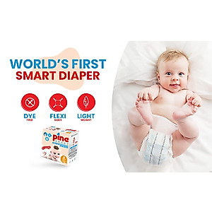Smart Baby Diapers - Urinary Tract Infection Detection - Hypoallergenic - Paraben Free - Dye Free (Size 4, 80 Count)