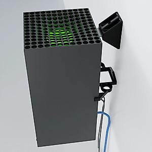 3D Cabin Xbox Series X Wall Mount Bracket Metal Floating Vertical Holder Hidden Stand for Console Black