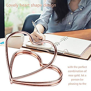 5pcs Paper Clips Rose Gold Color Metal Electroplating Heart Shape Page Marker Funny Bookmark Clip for Office Supplier School Student