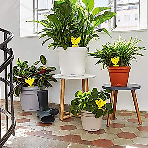 NiHome 48-Pack Yellow Sticky Traps with Twist Ties Indoor & Outdoor Plant Bug Fly Glue Catcher Nontoxic Odorless for Home Garden (Flower)