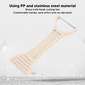 Fruit Peeler, Ergonomic Potato Peeling Tool Sharp Head for Kitchen (Beige)