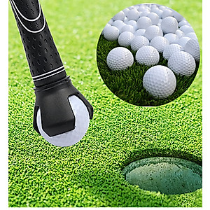 JWCBDY 3-Prong Golf Ball Pick Up Retriever Grabber Black Back Saver Claw Portable Grip Tool with Stainless Steel Screws Golf Sucker Accessories for Putters and Golfer (3 Pack)