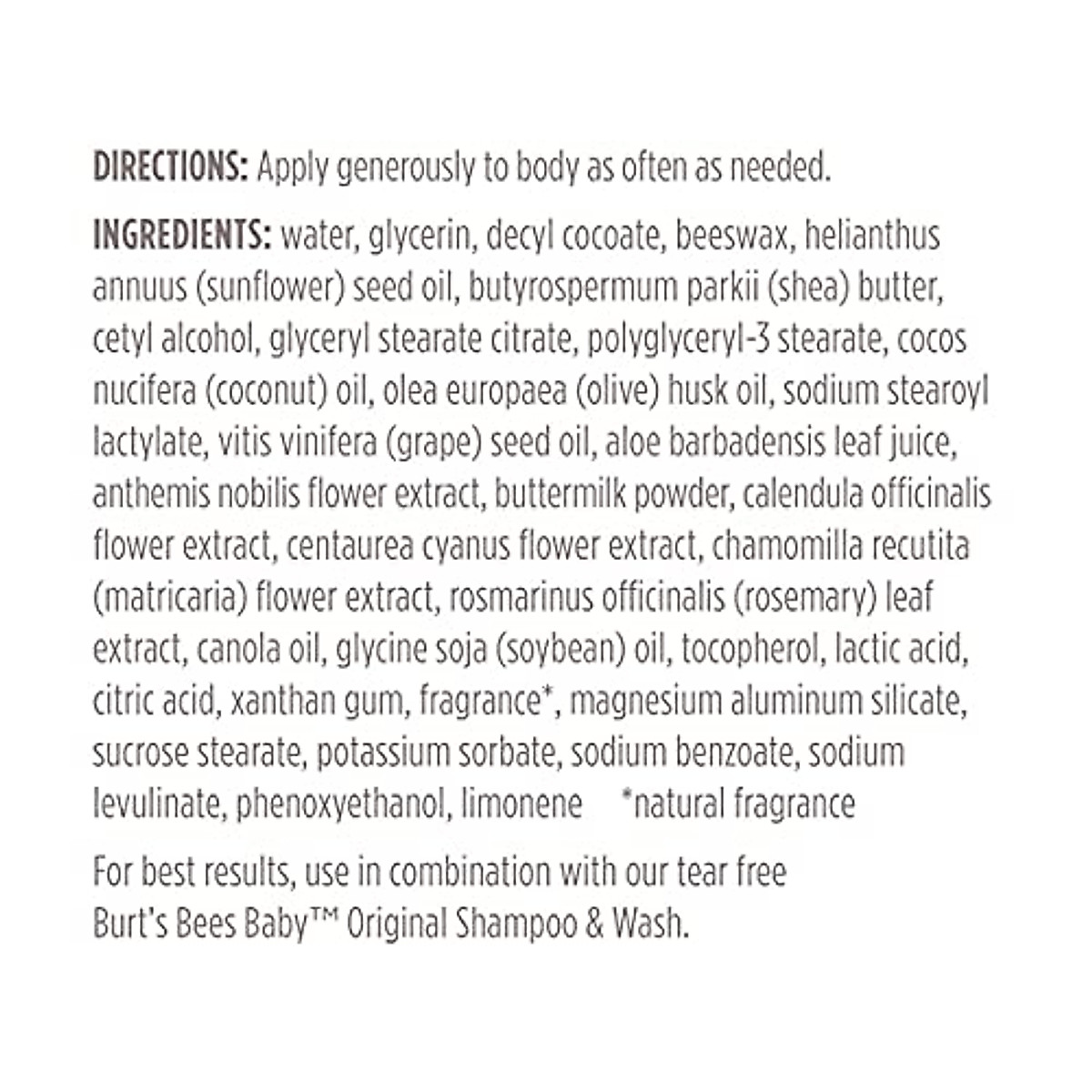 Burt's Bees Baby Lotion for Sensitive Skin, Nourishing Baby Care, Non-Irritating, Original Scent, 12 Ounce