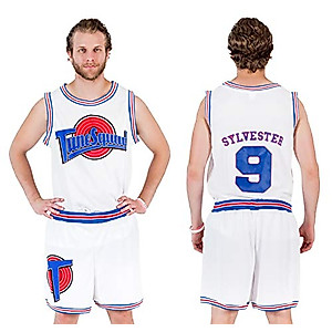 Space Jam Tune Squad Basketball Jersey (X-Large, Sylvester)