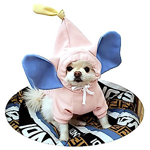NACOCO Dog Elephant Halloween Costume Pet Cosplay Elephant Clothes Cat Hoodie Coat Dogs Warm Apparel and Pet Winter Clothes (Medium)