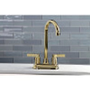 Kingston Brass KB8491NDL NuvoFusion 4-Inch Centerset Bar Faucet, 4-3/4-Inch in Spout Reach, Polished Chrome